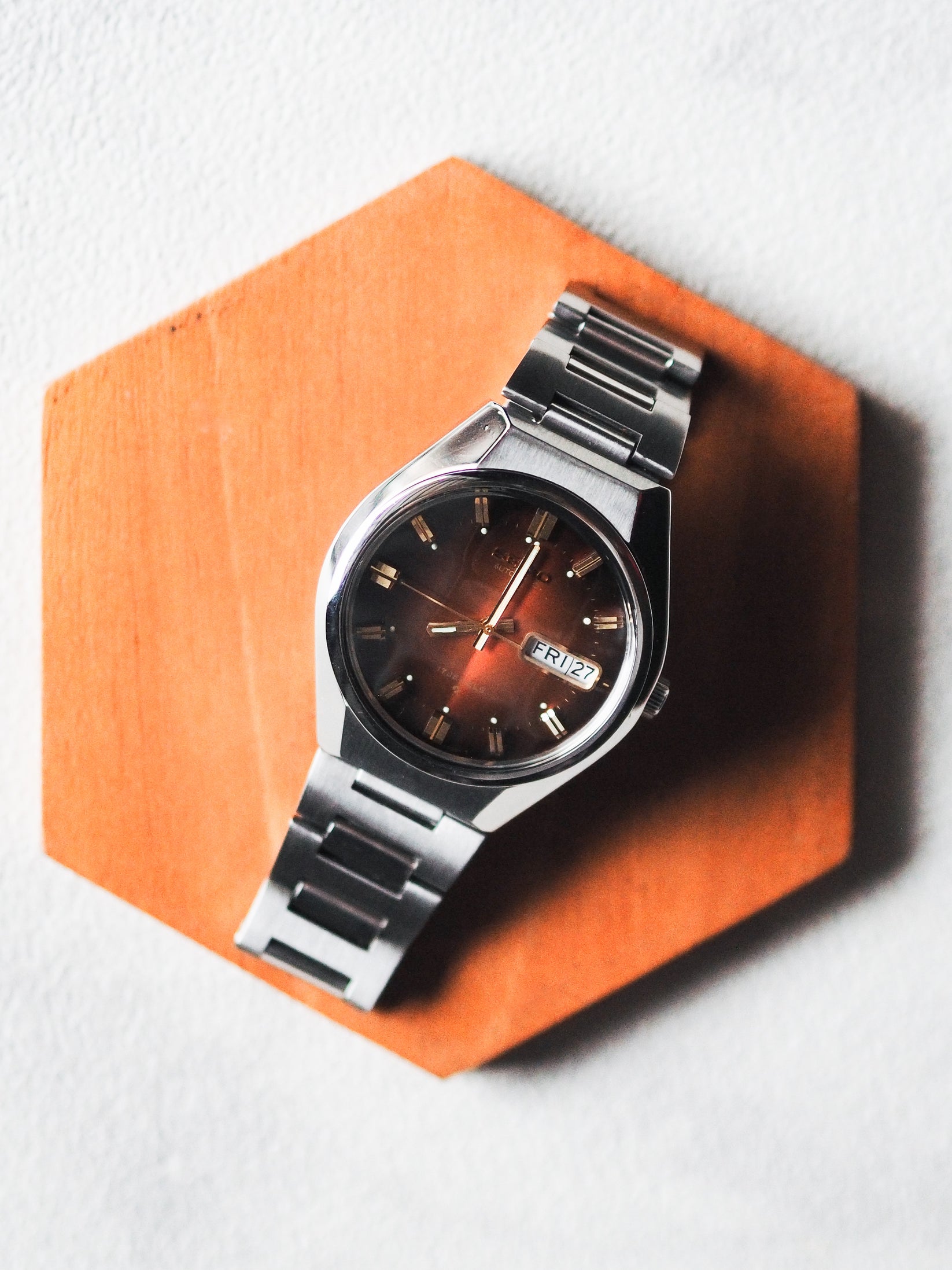 Seiko Automatic 6309-8099 Red Amber Dial