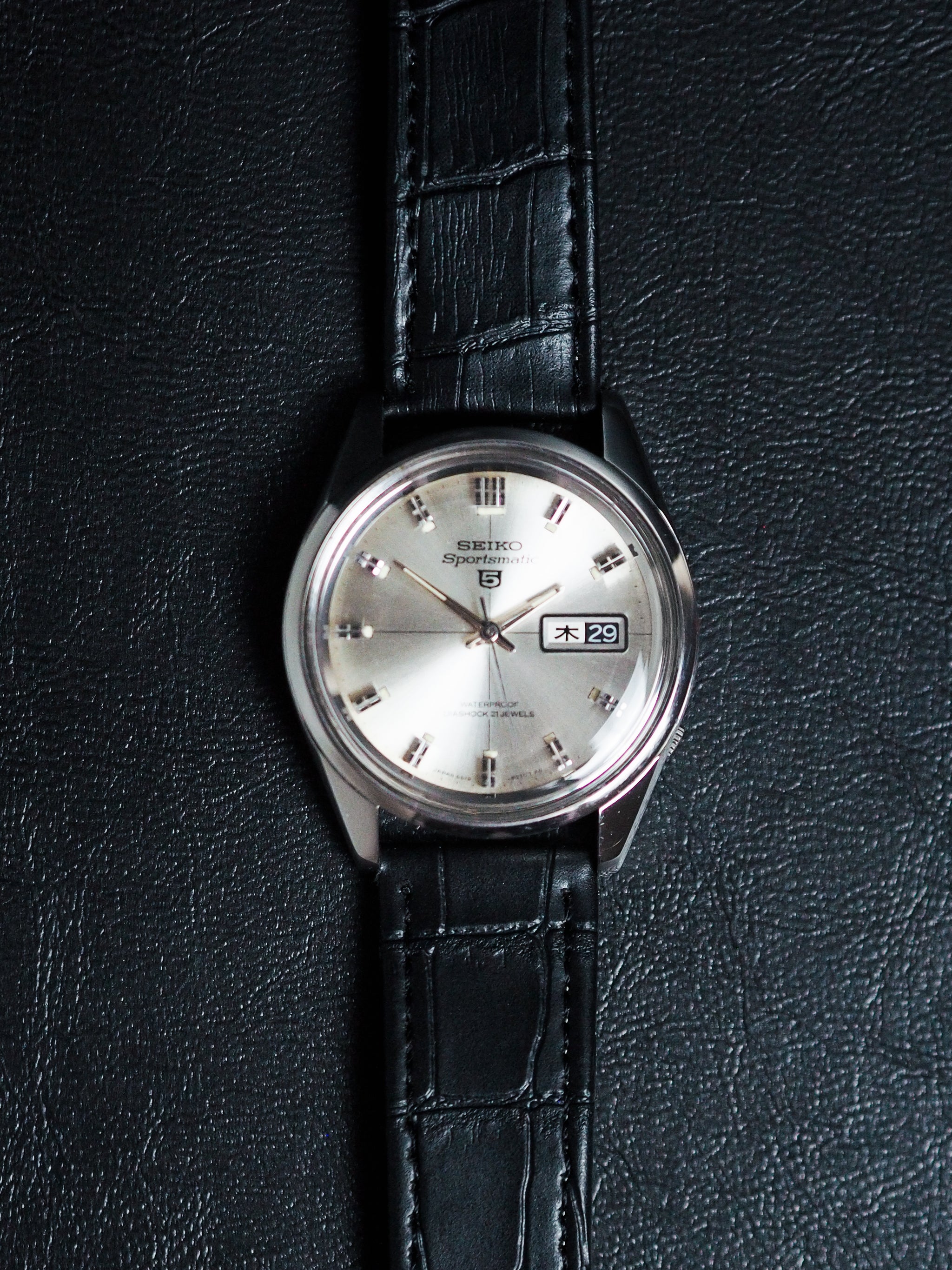 Seiko Sportmatic 5 6619-9010 JDM Silver Sunburst Dial