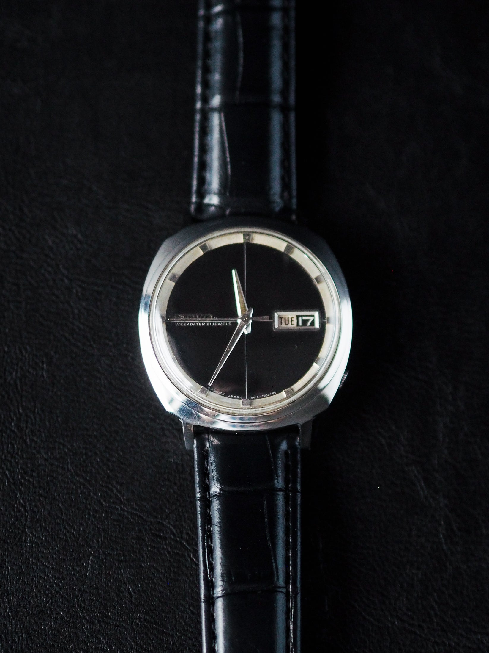 Seiko Sportmatic 6619-7001 Weekdater Dark Grey Dial